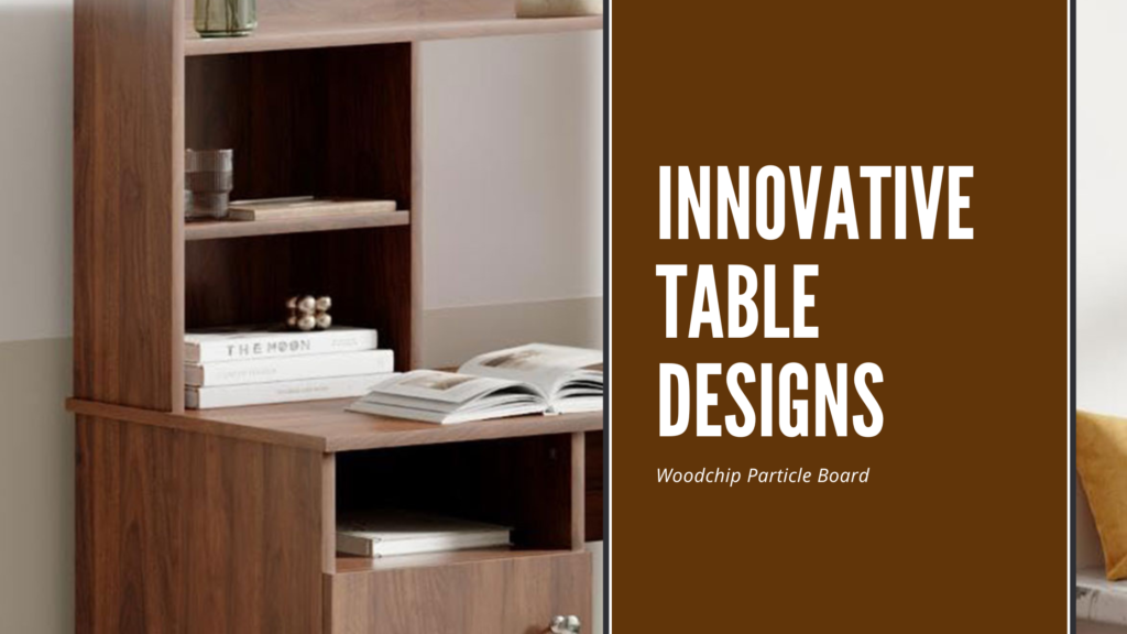 Innovative table designs made from wood chip particle board perfect for ...